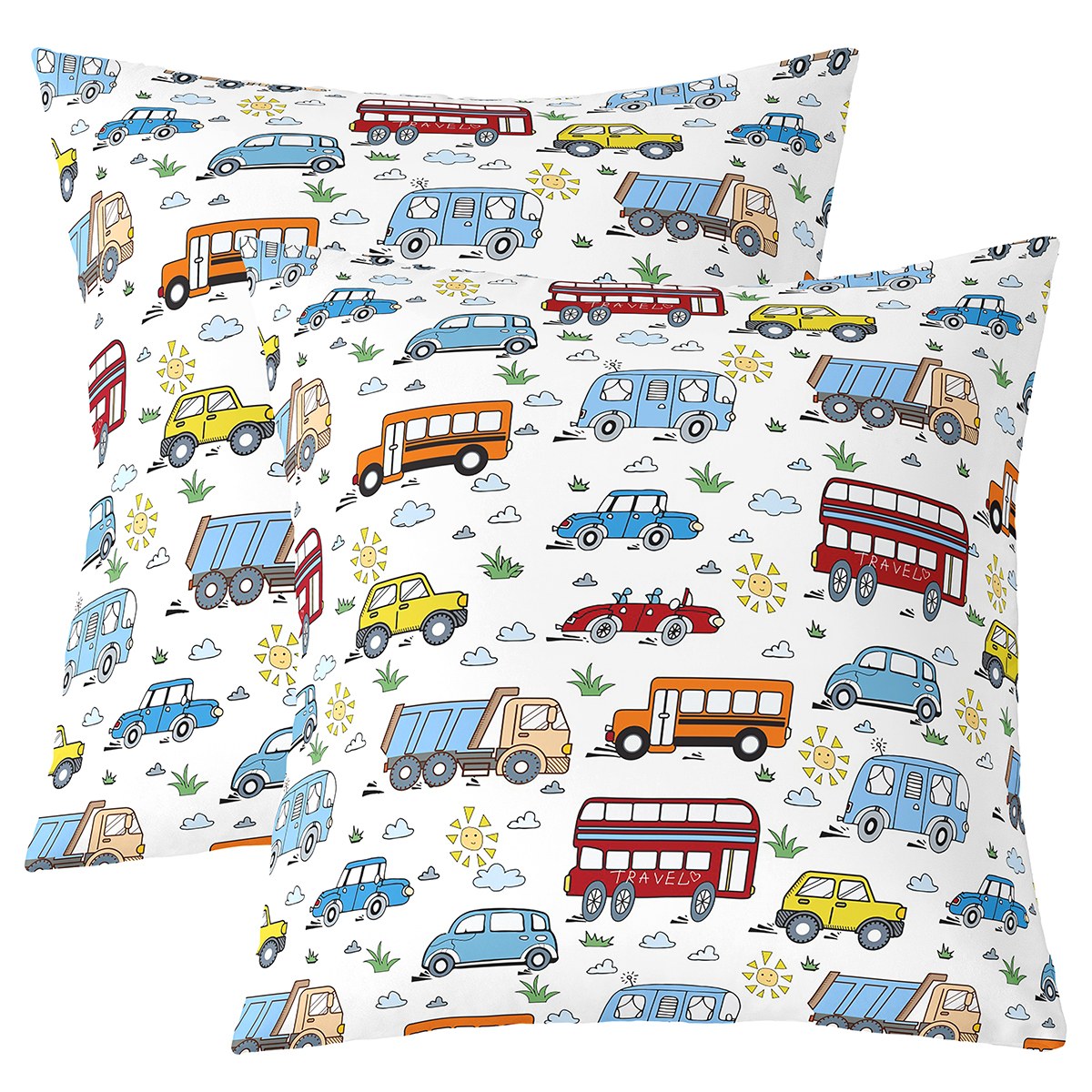 YST Pack Of 2 Rainbow Car Throw Pillow Covers For Kids Boys Girls ...