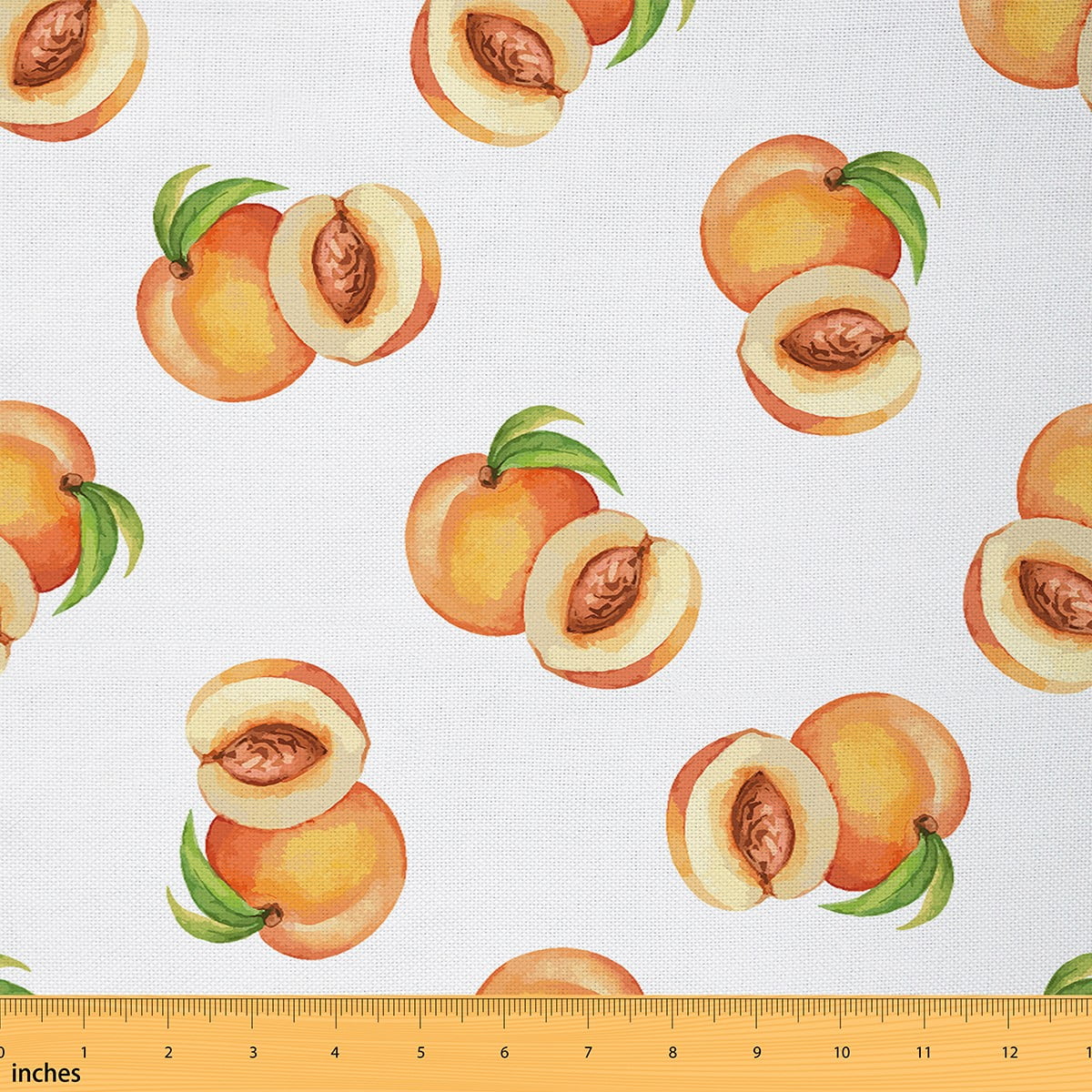 YST Peach Fabric by The Yard,Sweet Fruits Upholstery Fabric for Kids ...