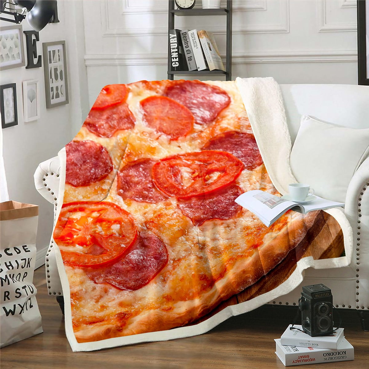 YST Pepperoni Pizza Blanket for Kids Adults,Funny Realistic Food ...