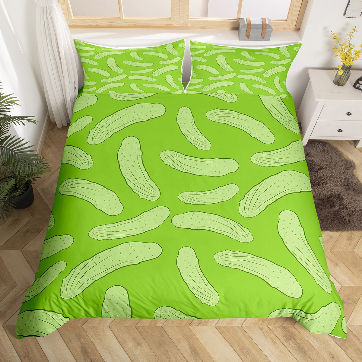 Erosebridal Pickle Baby Bedding Set Cute Cucumbers Comforter Cover ...