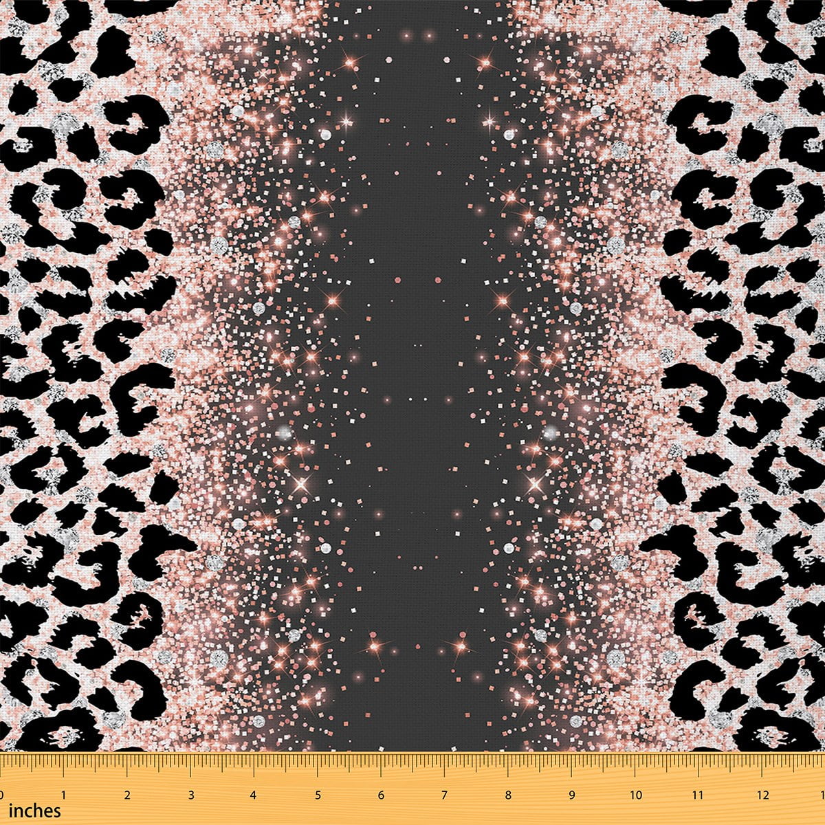 YST Pink and Black Leopard Fabric by the Yard,Girly Ombre Cheetah ...