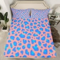 Yst Pink Cheetah Print Fitted Sheet For Girls Leopard Bed Sheets Twin