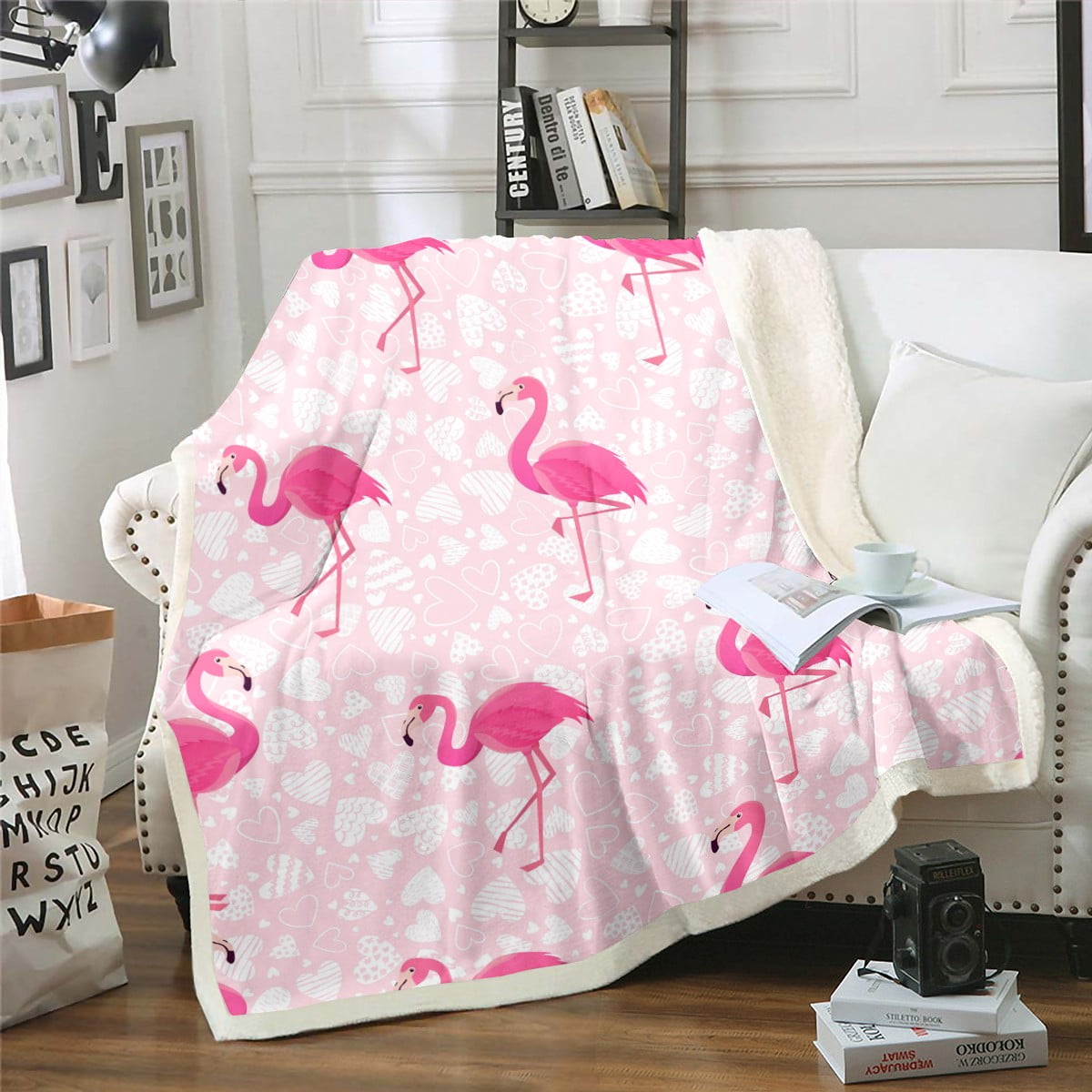 YST Pink Flamingo Throw Blanket 40x50 inch,Tropical Summer Exotic Birds ...