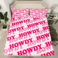 Erosebridal Pink Howdy Bedding Set Western Cowgirl Prepper Style Fitted ...