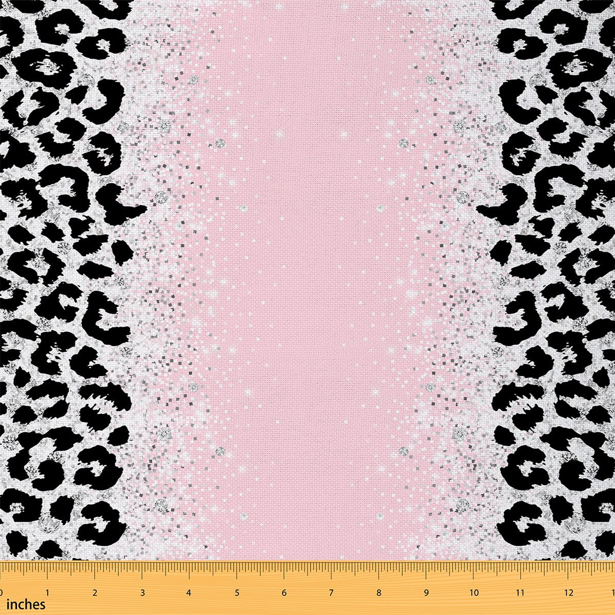 YST Pink Leopard Printed Fabric by the Yard,Cheetah Pattern Glitter ...