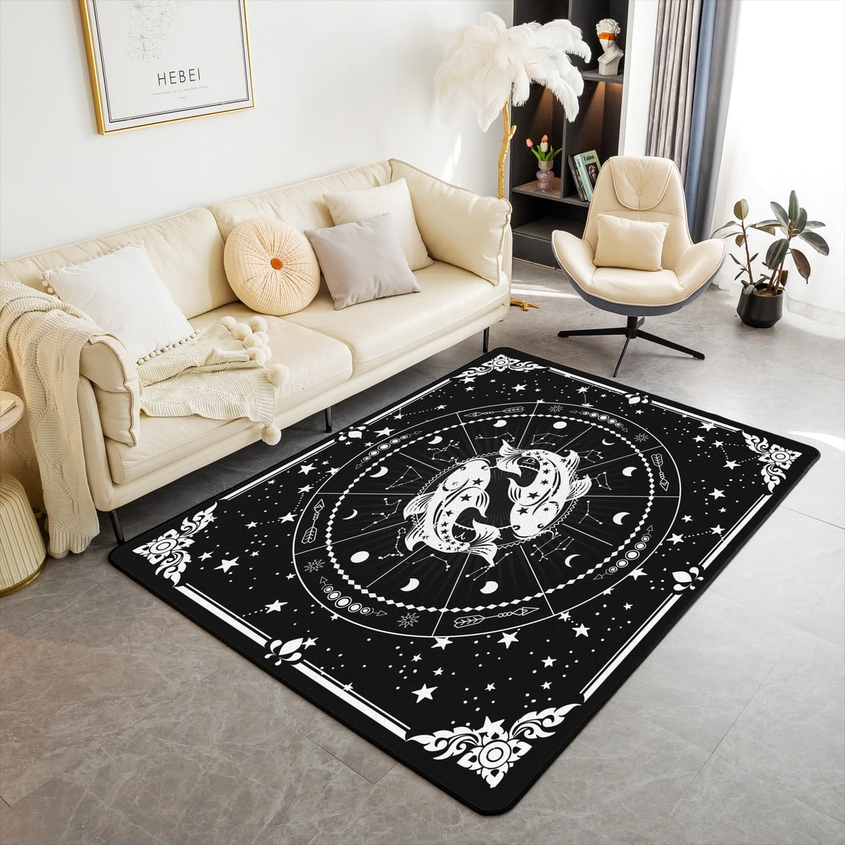 YST Pisces Zodiac 5x7 Area Rug For Kids Boys Girls,Twelve Constellation ...