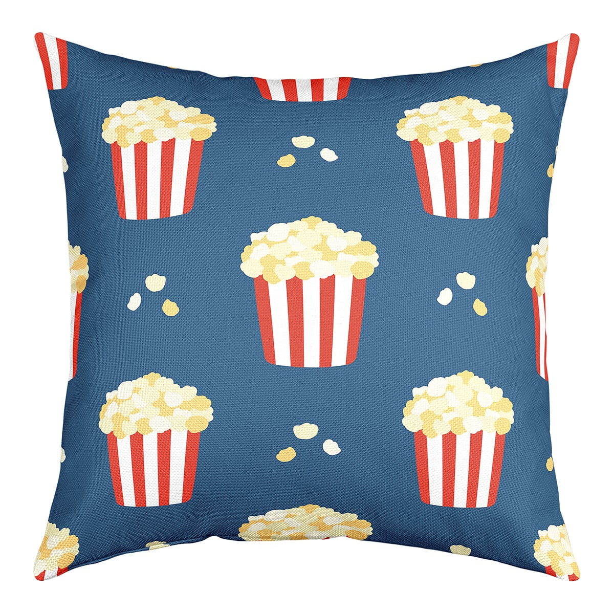 YST Popcorn Cushion Cover Cartoon Delicious Popcorn Throw Pillow Cover ...