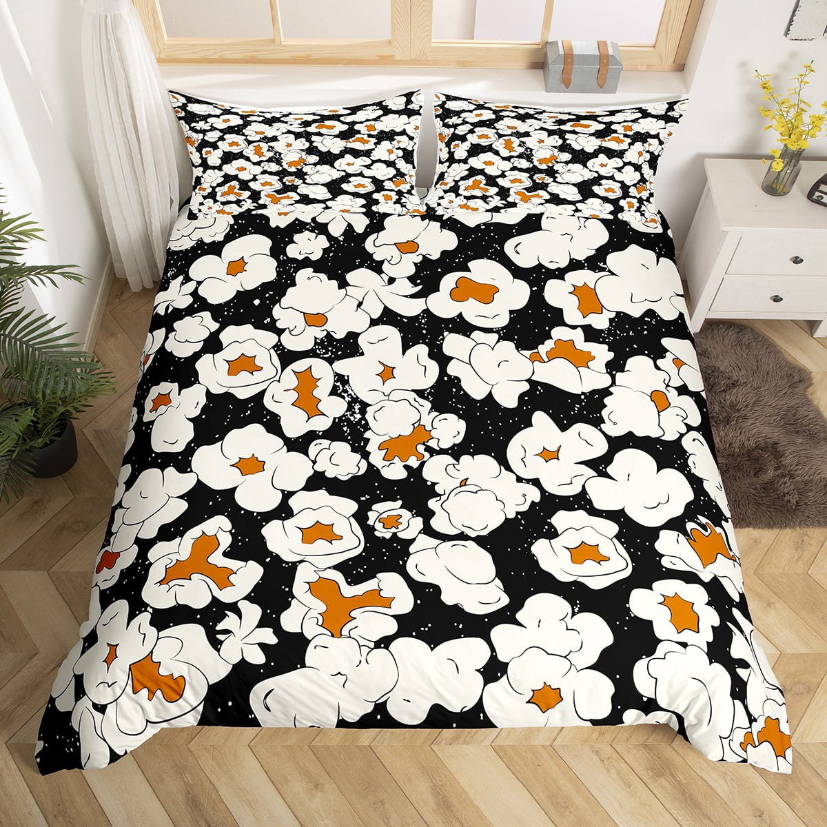 YST Popcorn Duvet Cover King Movie Food Bedding Set Cartoon Film Cinema ...