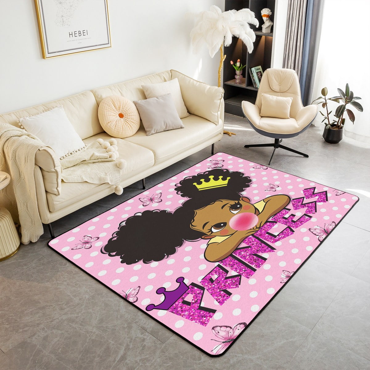 Erosebridal Princess Area Rug for Child,3x5 Size Carpet ,Happy Birthday ...