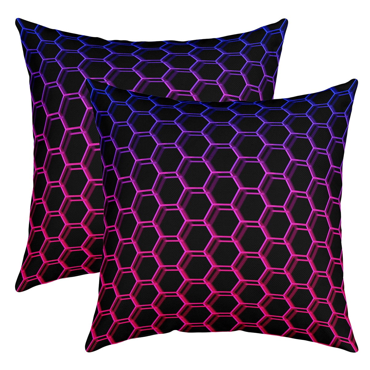 YST Purple Honeycomb Throw Pillow Covers 20x20 inch set of 2,Geometric ...