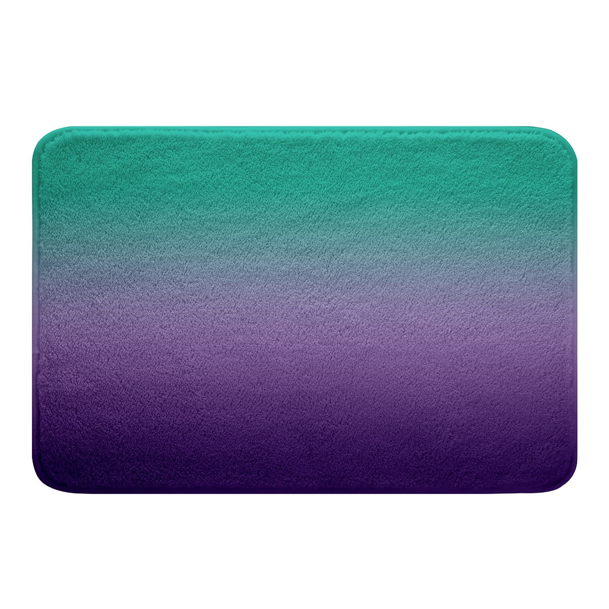 YST Purple and Teal Bathroom Rugs for Girls Boys Kids,Rainbow Ombre ...