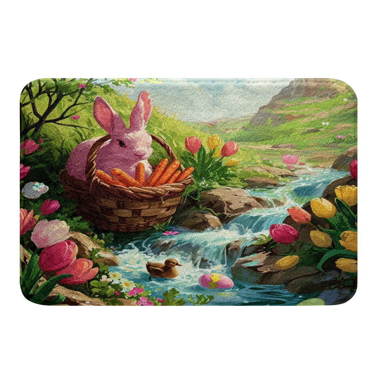 Erosebridal Rabbit Doormat Dream Style Rug Easter Decorations Bath Mat ...