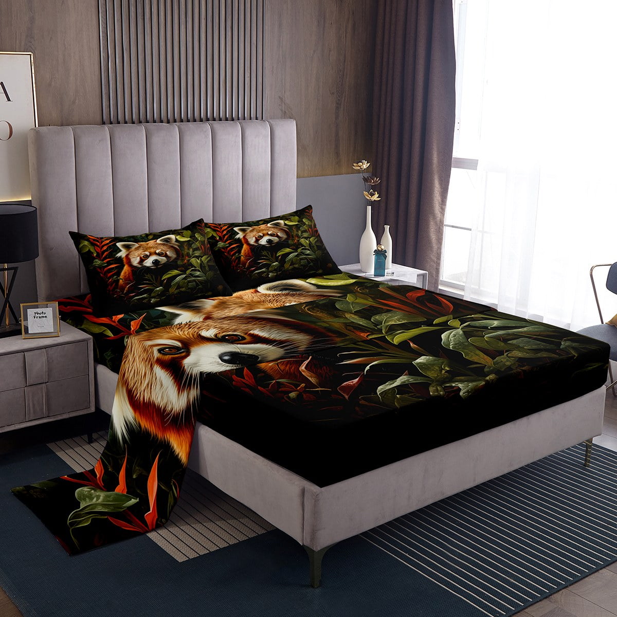 Raccoon Painting Sheet Set Cute Raccoon Sheets Cartoon Animal Bed ...