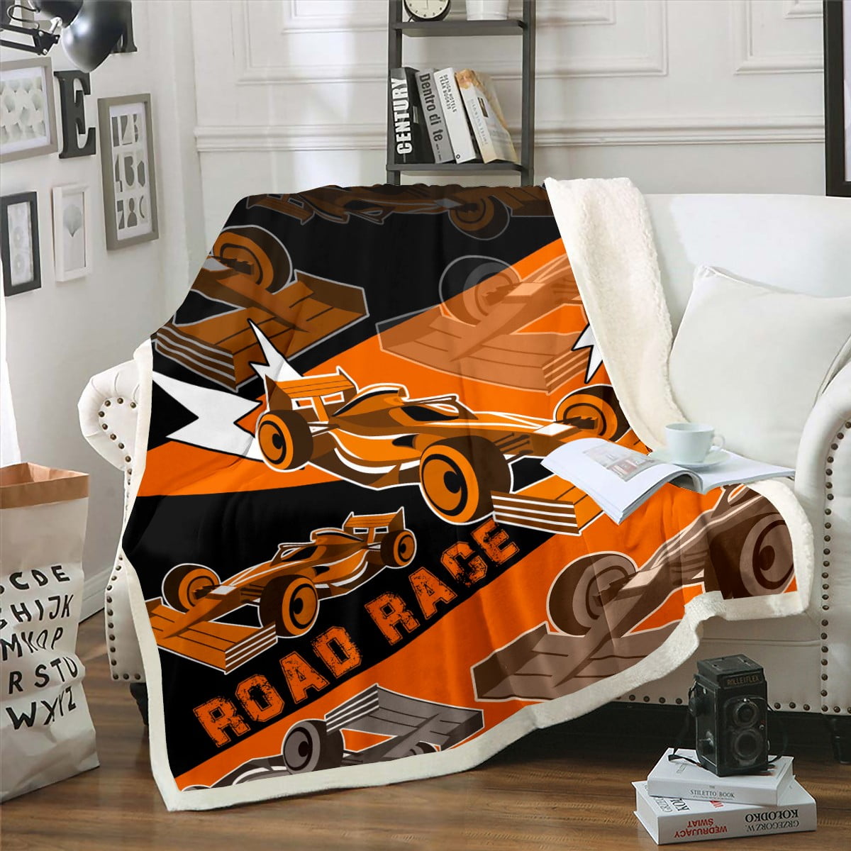 YST Race Car Blanket for Boys Sports Car Throw Blanket Cool Racing Car ...