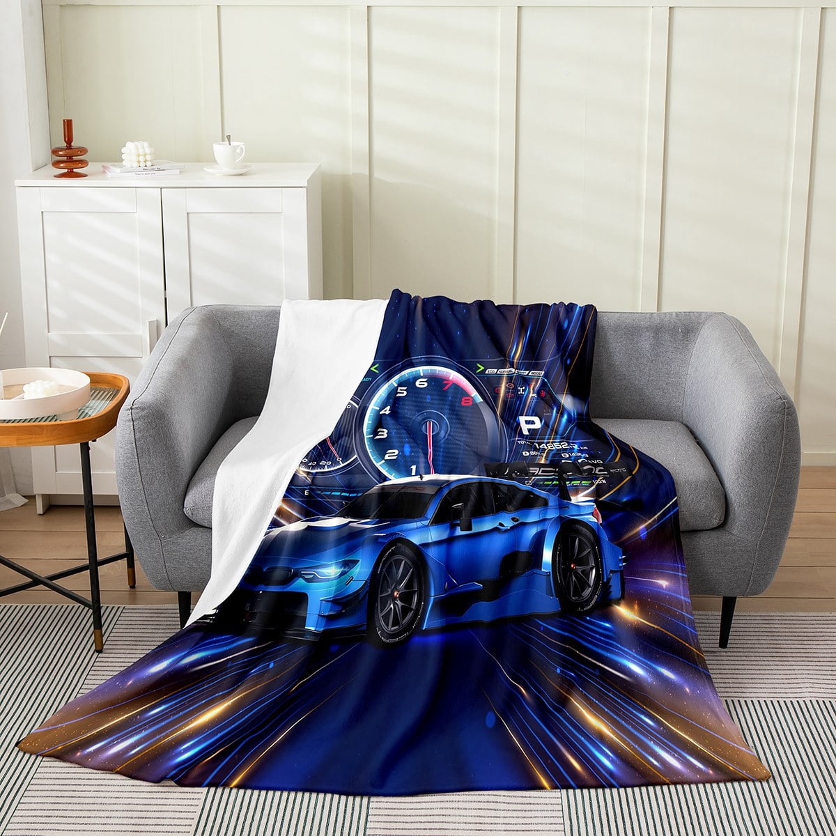 Race Car Queen 90x90 inch Throw Blanket Extreme Sports Racing Car ...