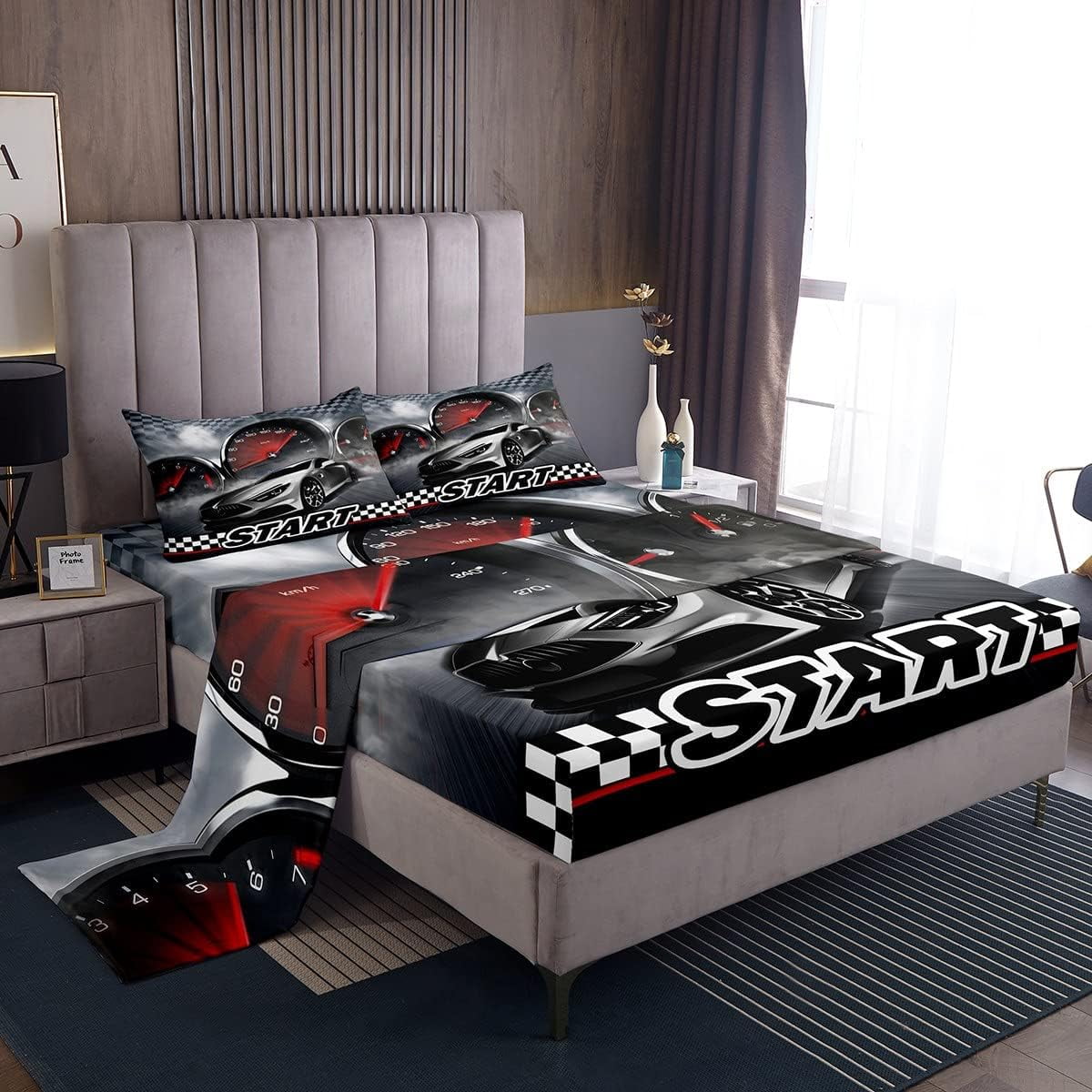 Erosebridal Race Car Sheet Sets Cool Sports Car Fitted Sheet Twin Man ...
