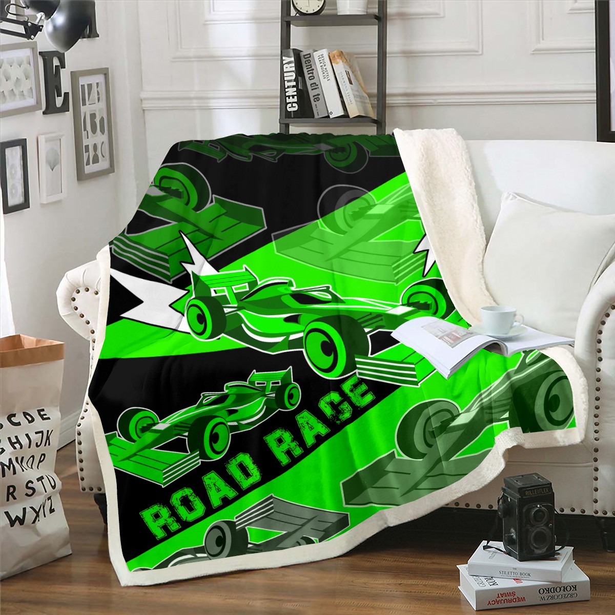 YST Race Car Throw Blanket for Boys Sports Car Blanket Cool Racing Car ...