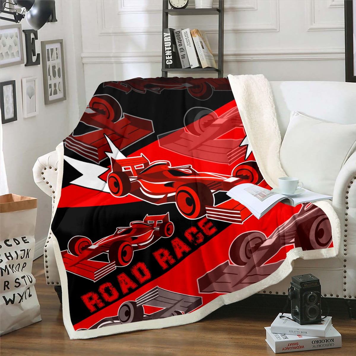 Race Car Blanket for Race Cars Throw Blanket,Cool Sports Car Bedroom ...