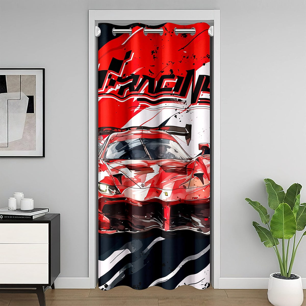 Racing Door Curtain For Doorway Privacy Man,Dirt Car Blackout Curtain ...