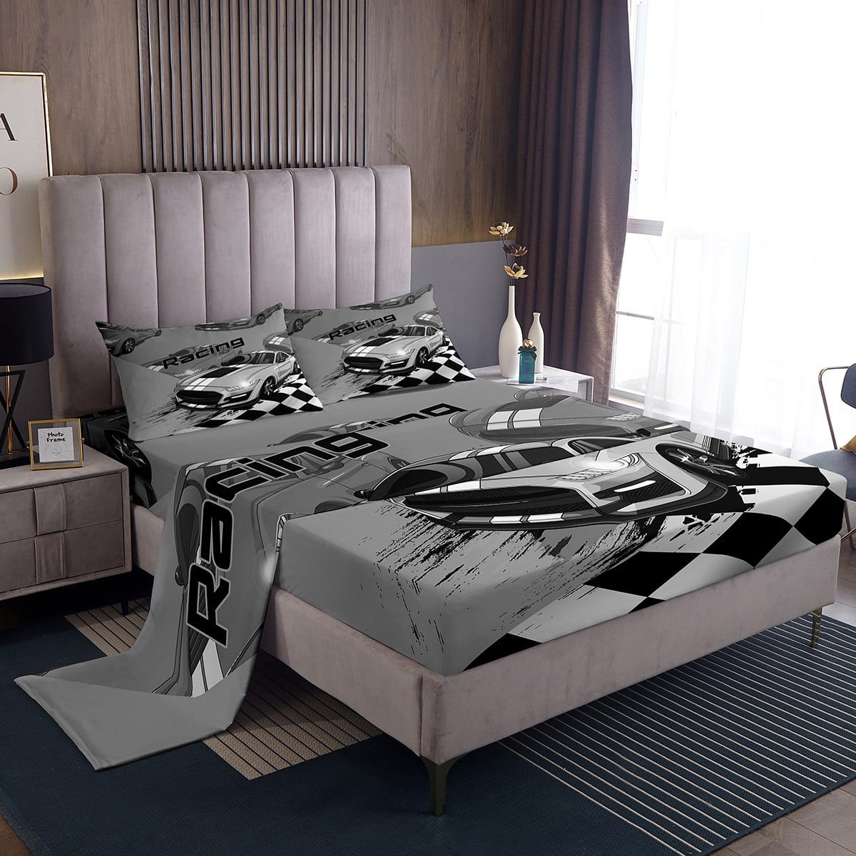 Erosebridal Racing Sheet Set Twin,Extreme Sports Race Car Sheets,Race ...