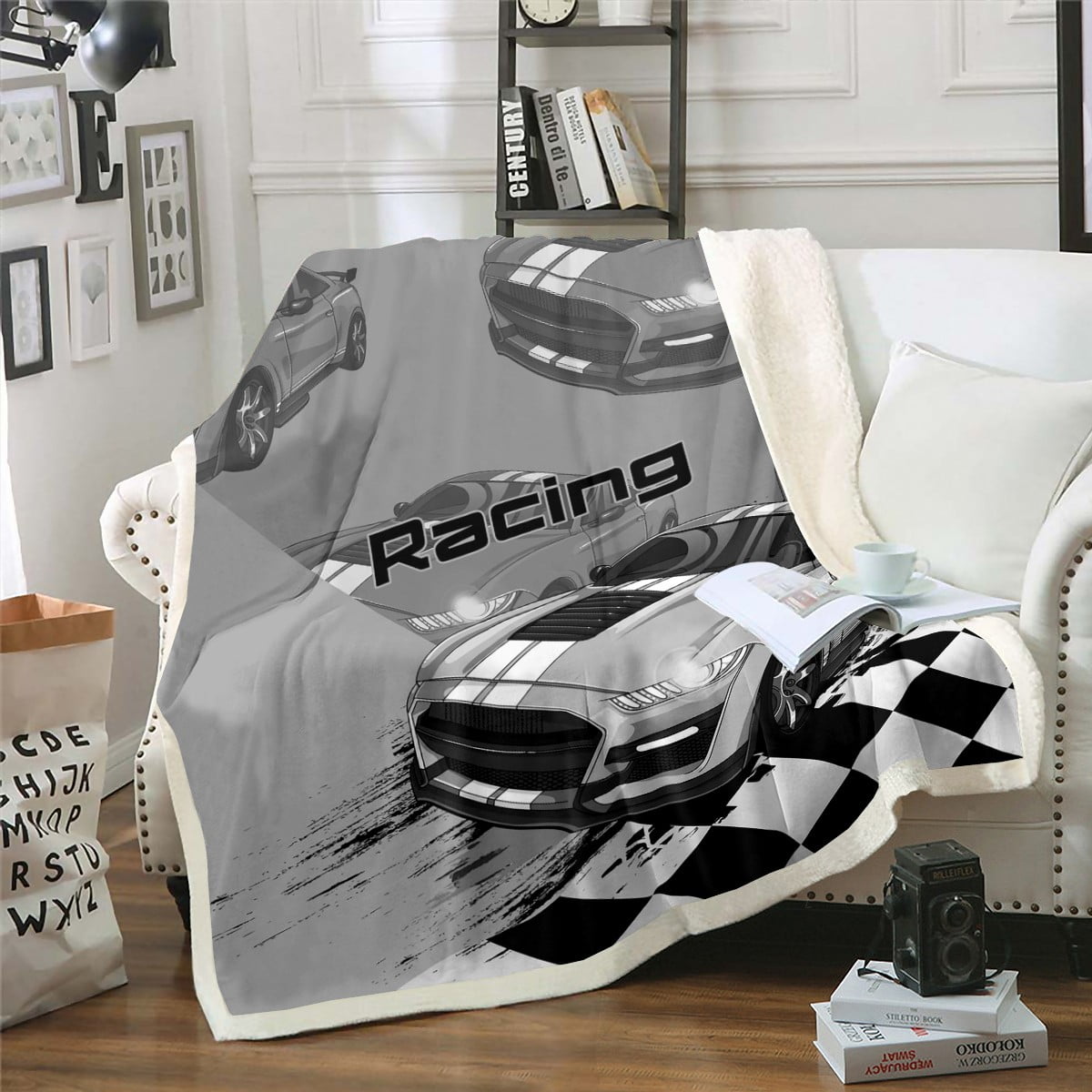 Racing Throw Blanket for Sofa Bedroom,Extreme Sports Race Car Gifts ...
