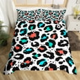 YST Rainbow Cheetah Print Bedding Sets Twin Red Teal Animal Print ...