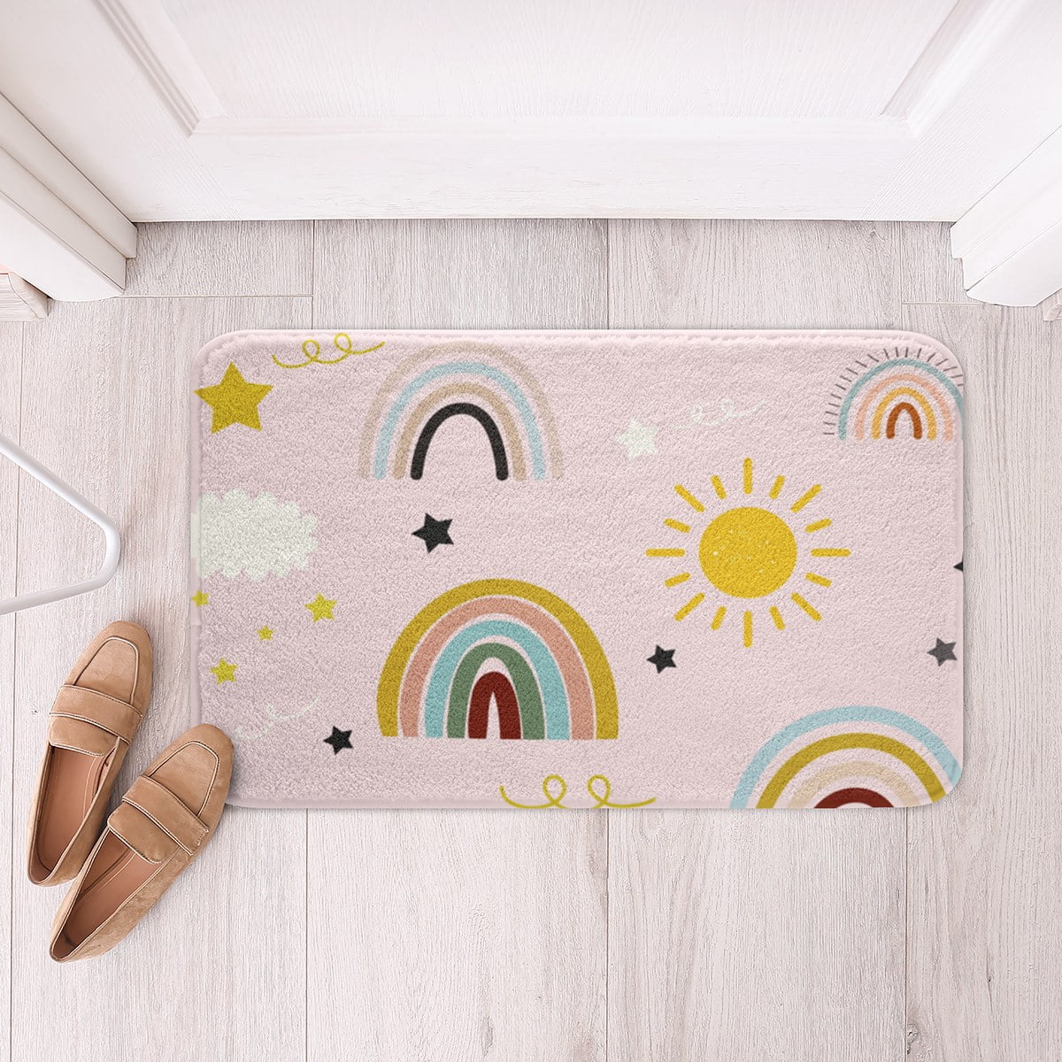 Erosebridal Rainbow Doormats Floor Mats Room, Cartoon Sun Stars ...