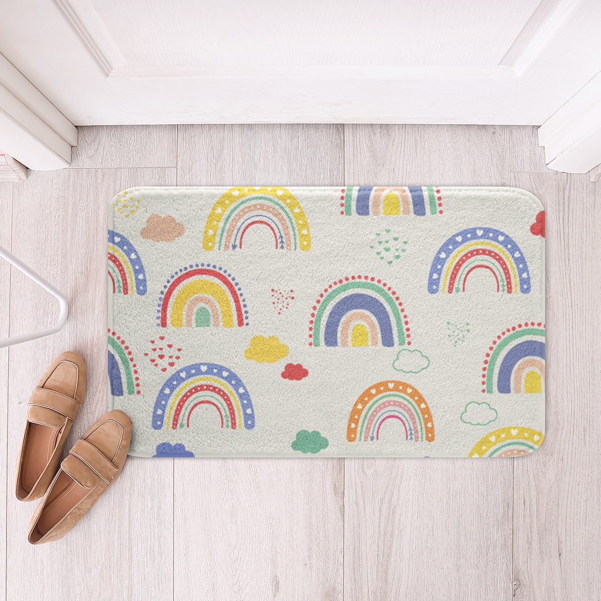 Erosebridal Rainbow Doormats Floor Mats For Room, Colorful Cloud Bath ...