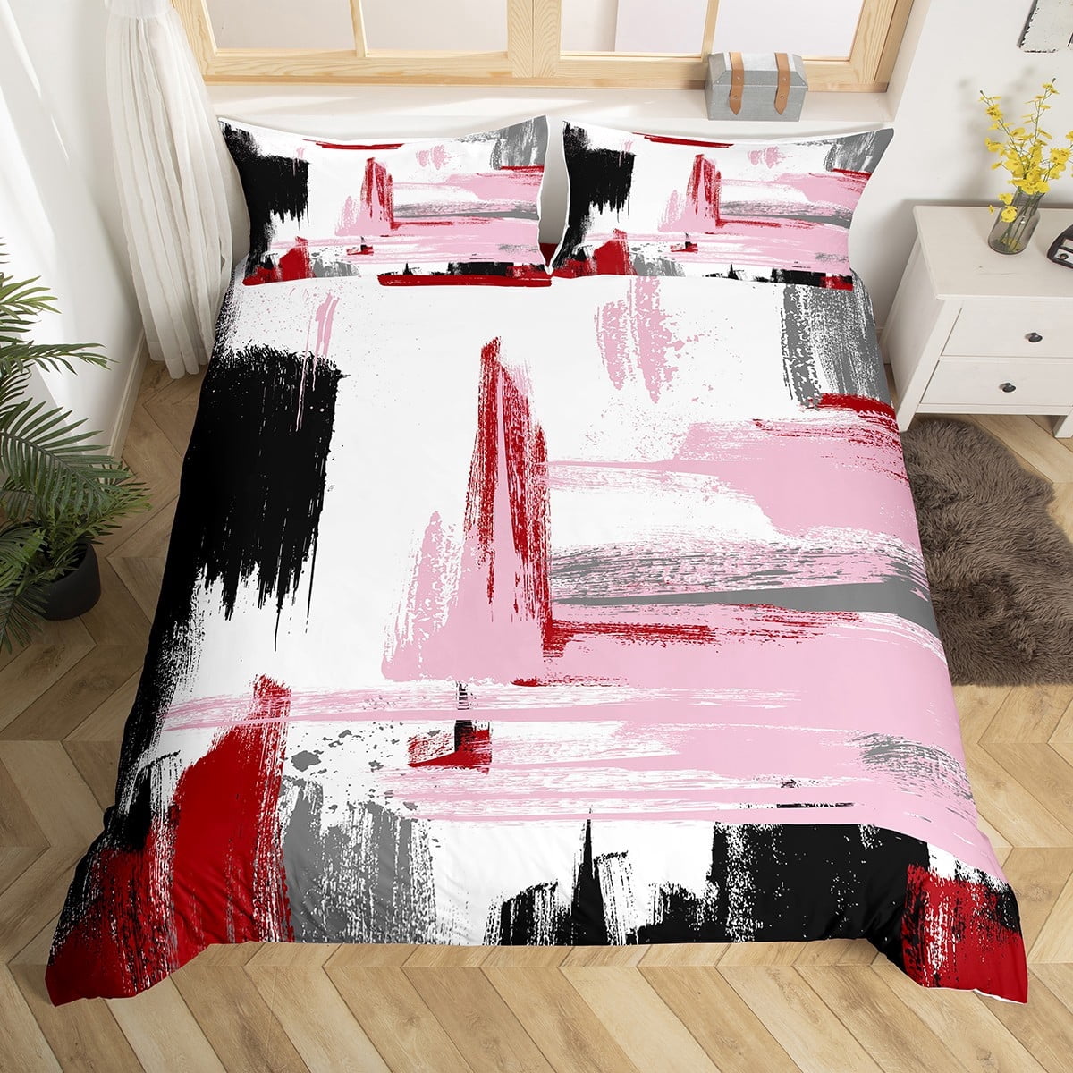 Rainbow Graffiti Bed Set Pastel Full Bedding Sets,Oil Painting ...