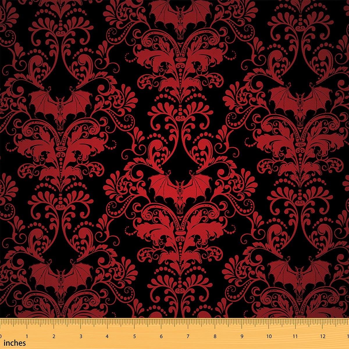 Erosebridal Red Ombre Damask Fabric For Adult Women,Gothic Victorian ...