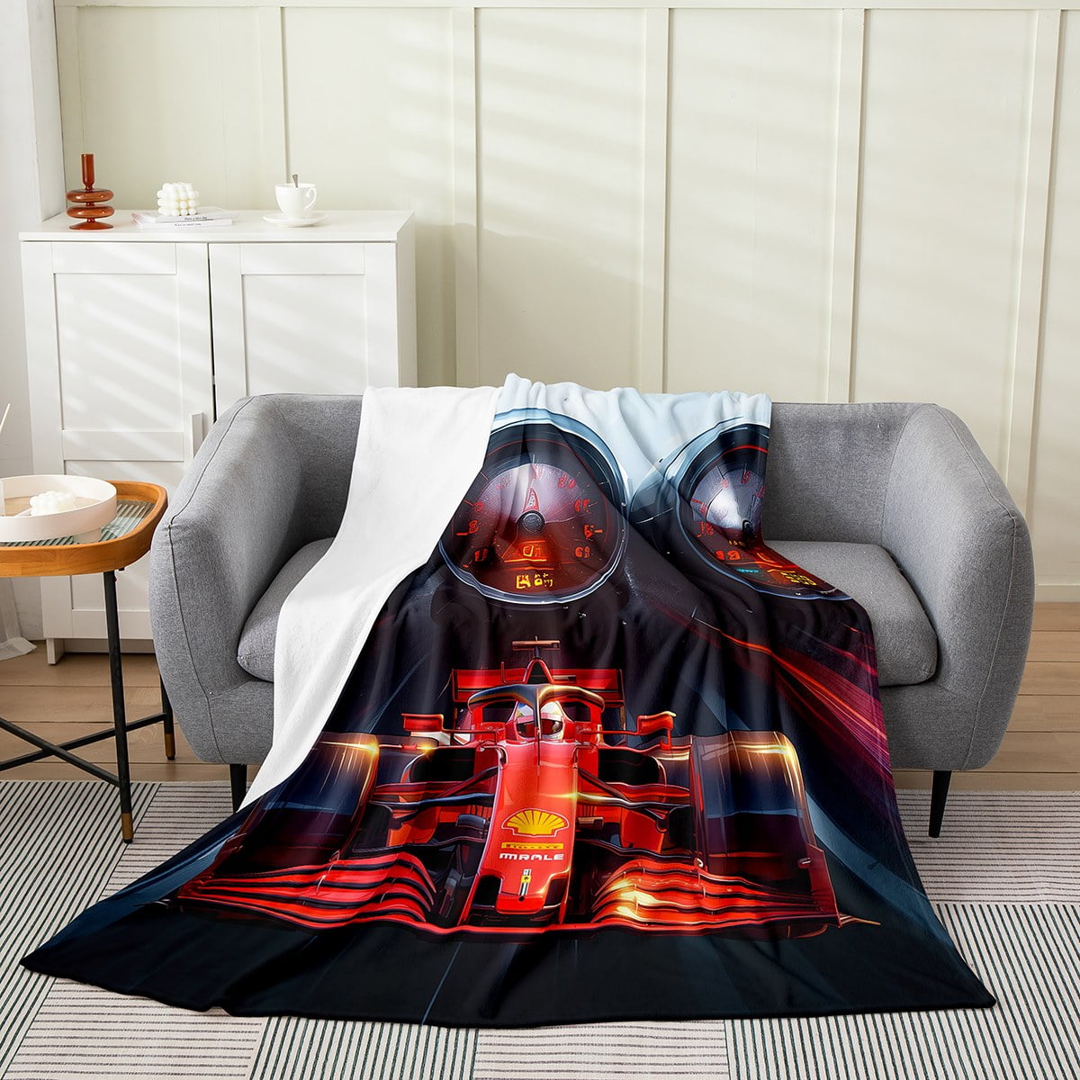 YST Red Racing Car Blanket,Sports Car Theme Throw Blanket for Kids Boys ...
