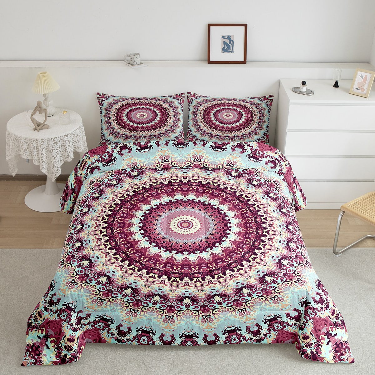 Yst Retro Persian Comforter Twin Hippie Oriental Bedding Set Abstract