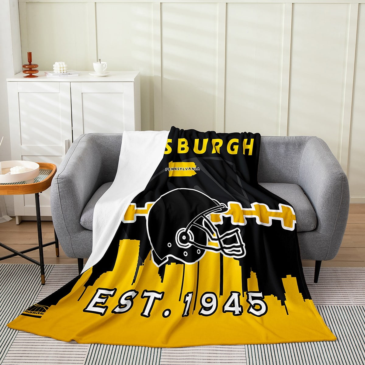 Rugby Bed Blanket ,American Football Lovers Flannel Blanket Queen 90x90 ...