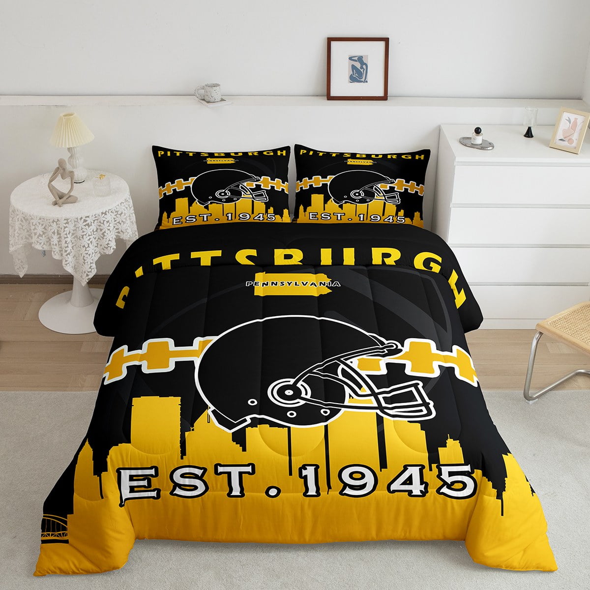 Erosebridal Rugby Comforter Set,American Football Lovers Bedding Set ...
