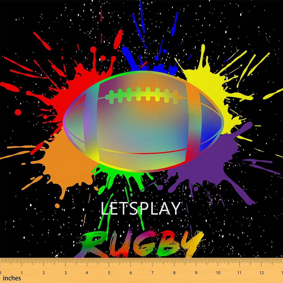 Rugby Fabric By The Yard ,Sports Ball Game Upholstery Fabric,American ...