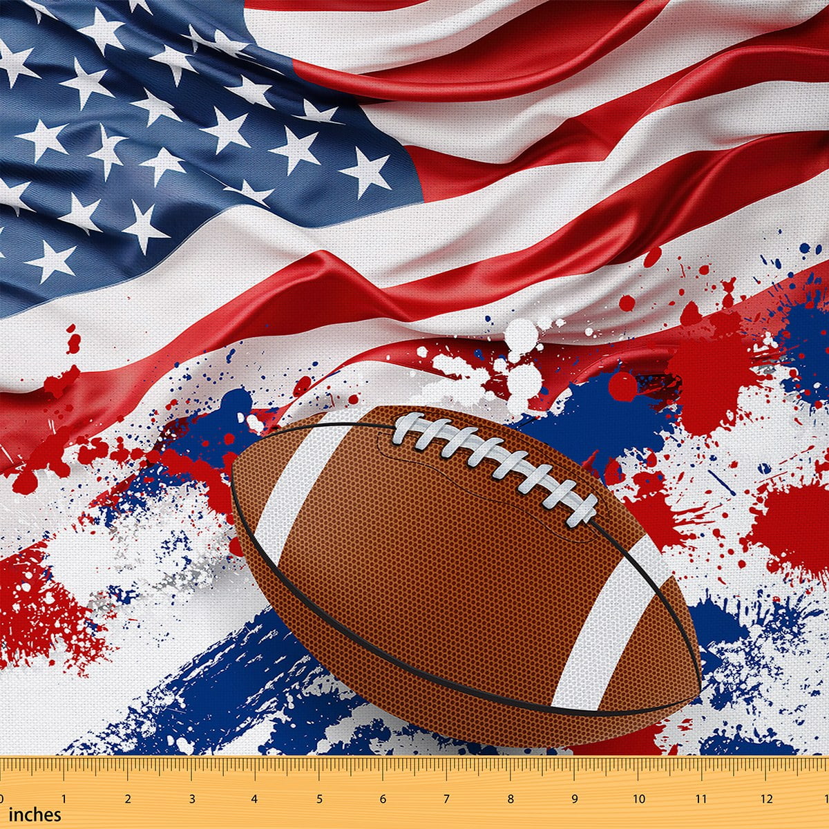 Erosebridal Rugby Fabric By The Yard,American Flag Upholstery Fabric ...