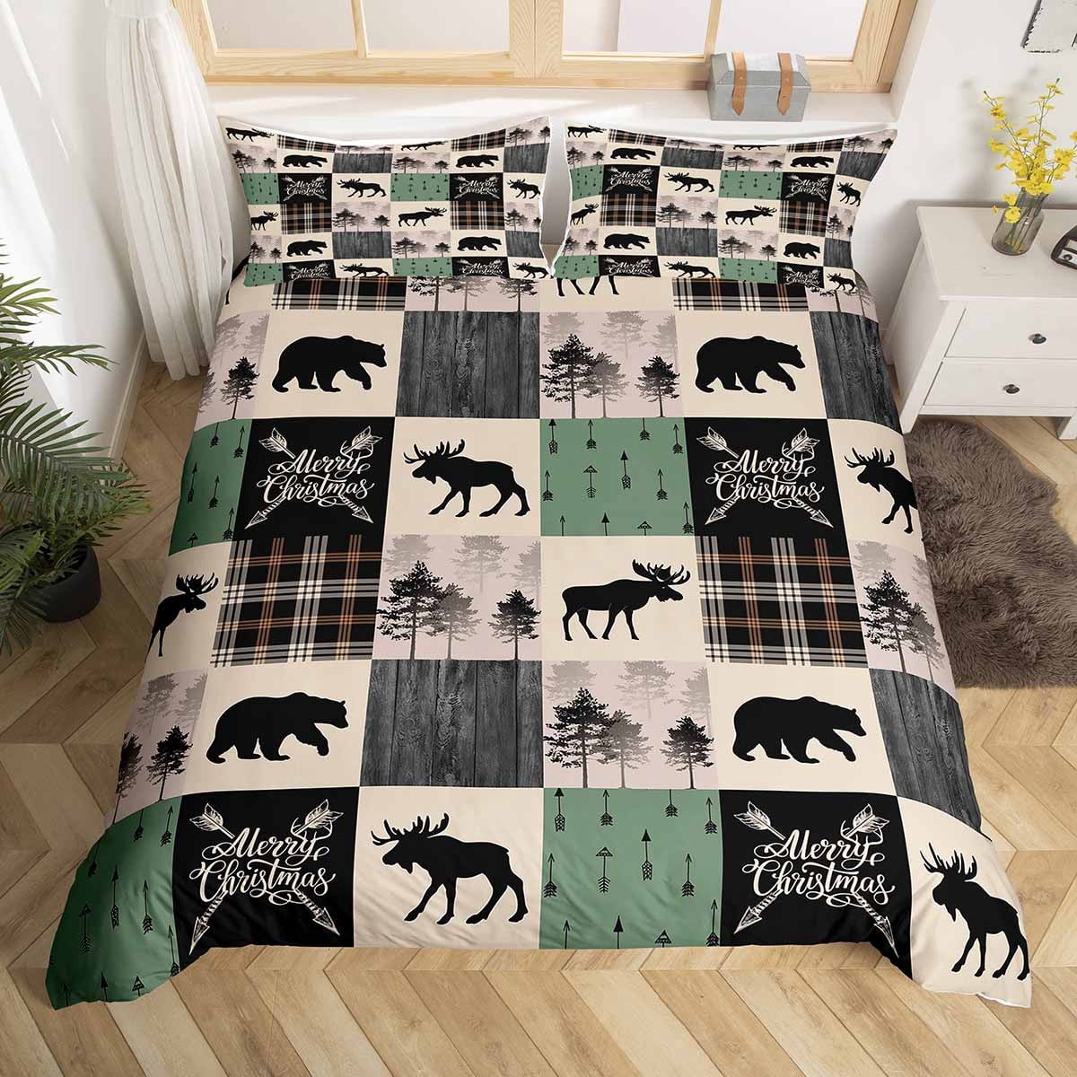 Erosebridal Rustic Bear Deer Bedding Set, Farmhouse Cabin Decor ...