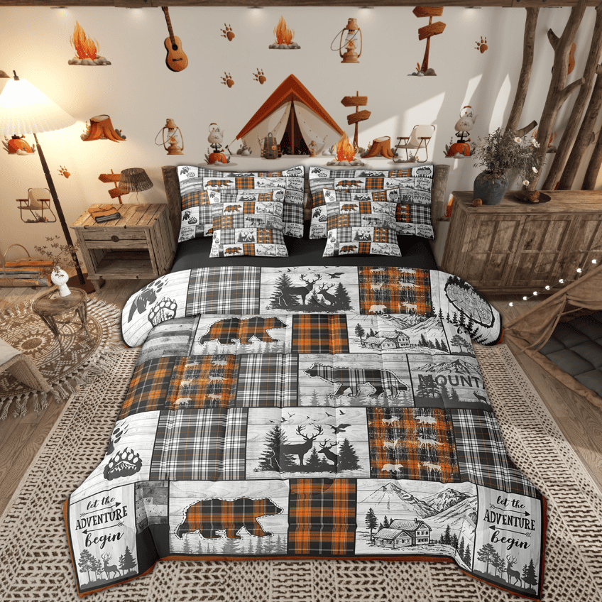 Rustic Cabin Bedding Set King Farmhouse Lodge 7 Piece Bed In A Bag ...