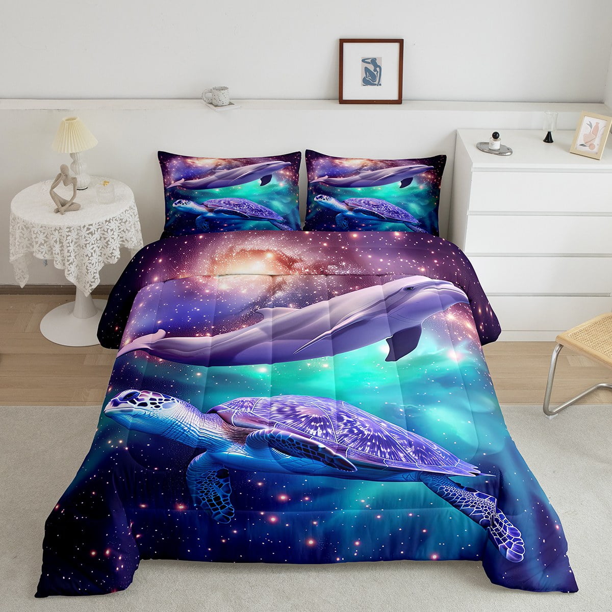 Customer reviews for YST Sea Turtle Bedding, Dolphin Comforter Set Full ...