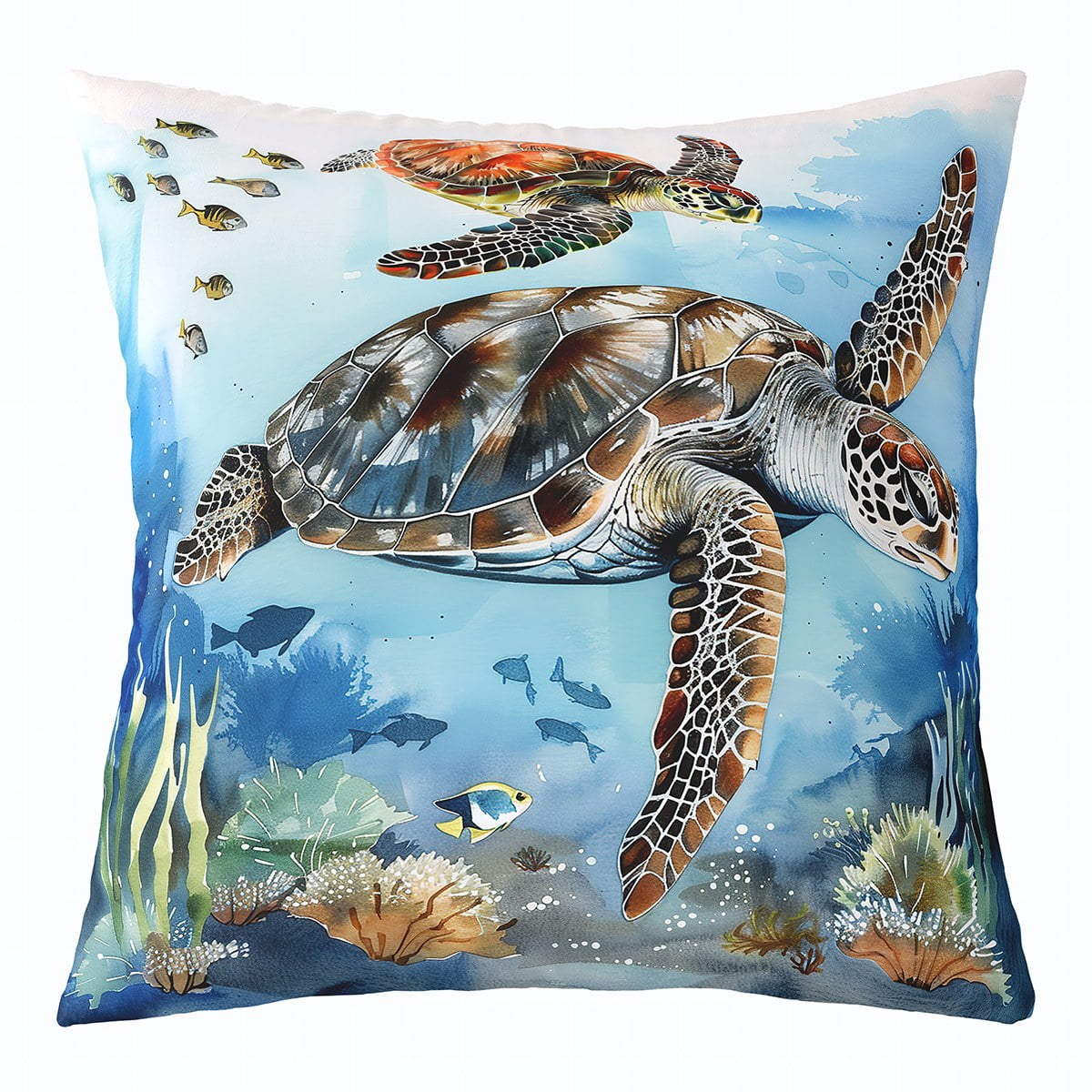 Erosebridal Sea Turtle Throw Pillow Cover 22x22 Inch,Cartoon Tortoise ...