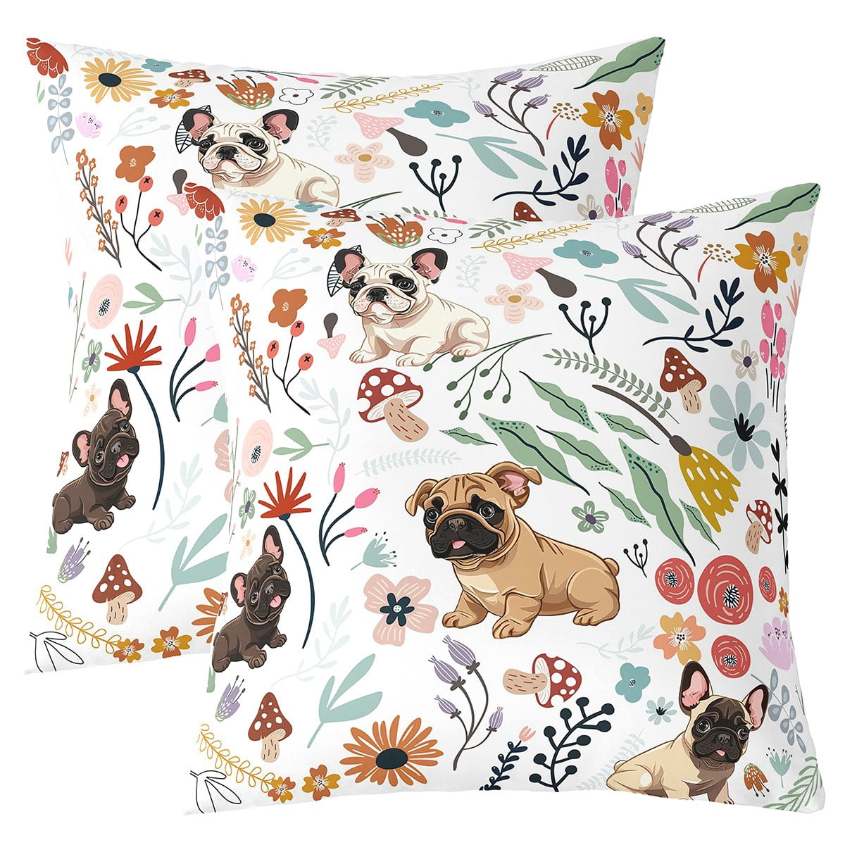 Shar Pei Throw Pillow Covers Set of 2 16x16 Inch,Cute Puppy Pillow ...