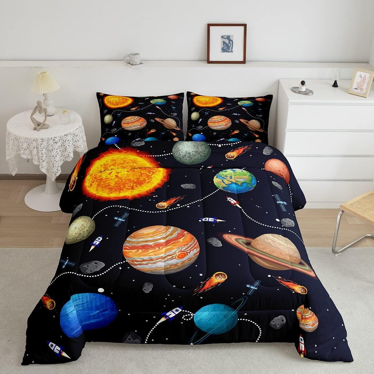 YST Solar System Comforter Set Twin,Astronomy Planets Bedding Set All ...