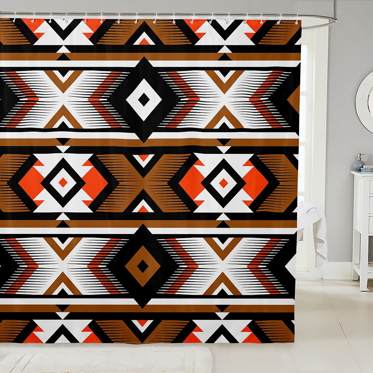 YST Southwestern Bath Curtain 72"Wx78"L Retro Geometric Shower Curtain ...