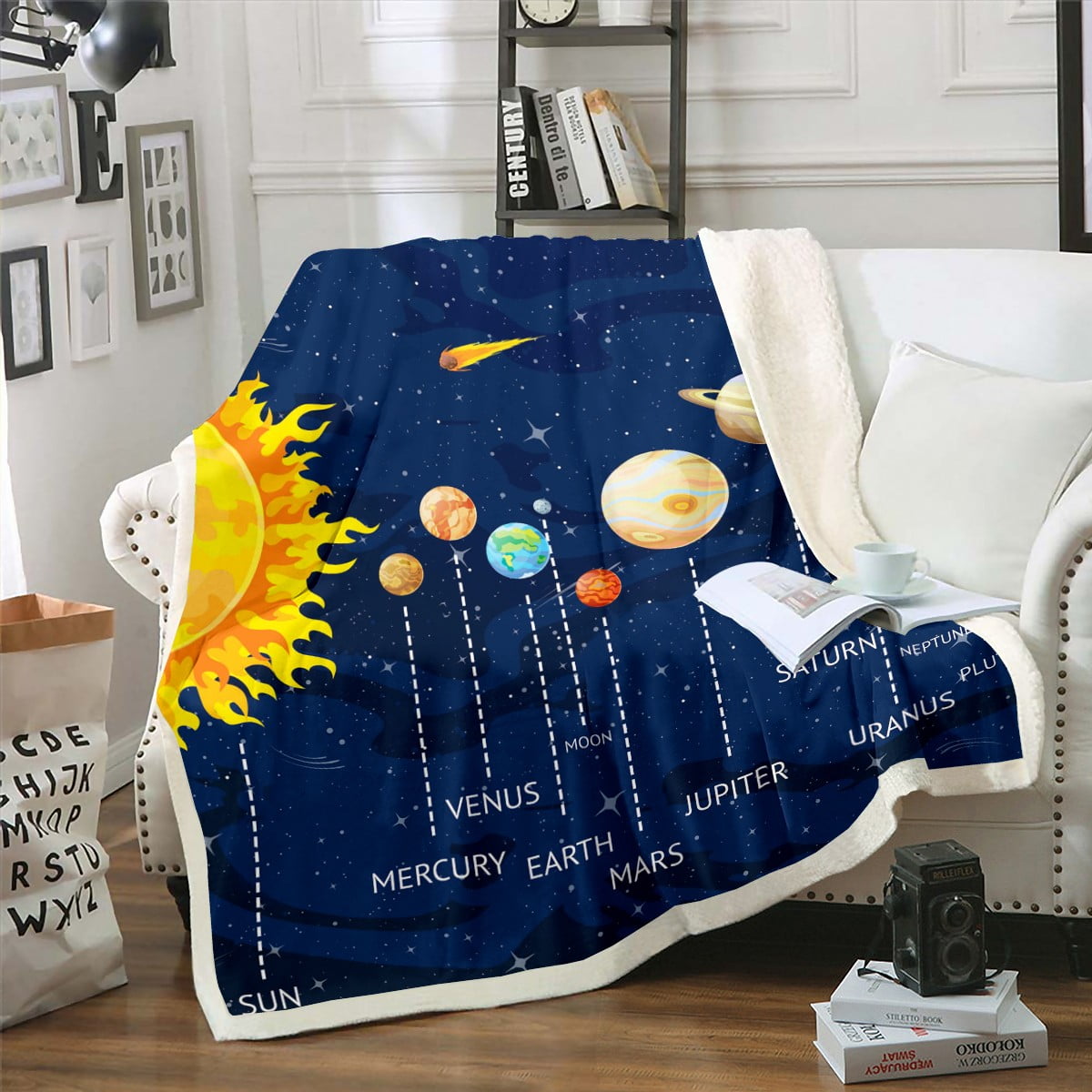 YST Space Blanket for Boys Girls Solar System Throw Blanket, Outer ...