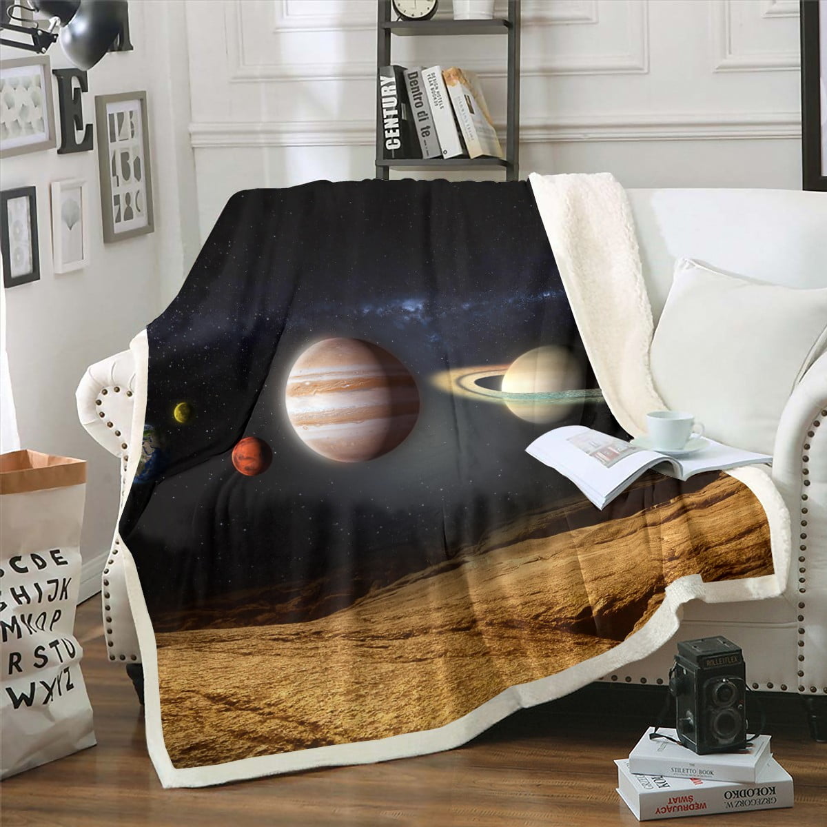 YST Space Theme Blanket Outer Space Throw Blanket for Girls Boys Galaxy ...