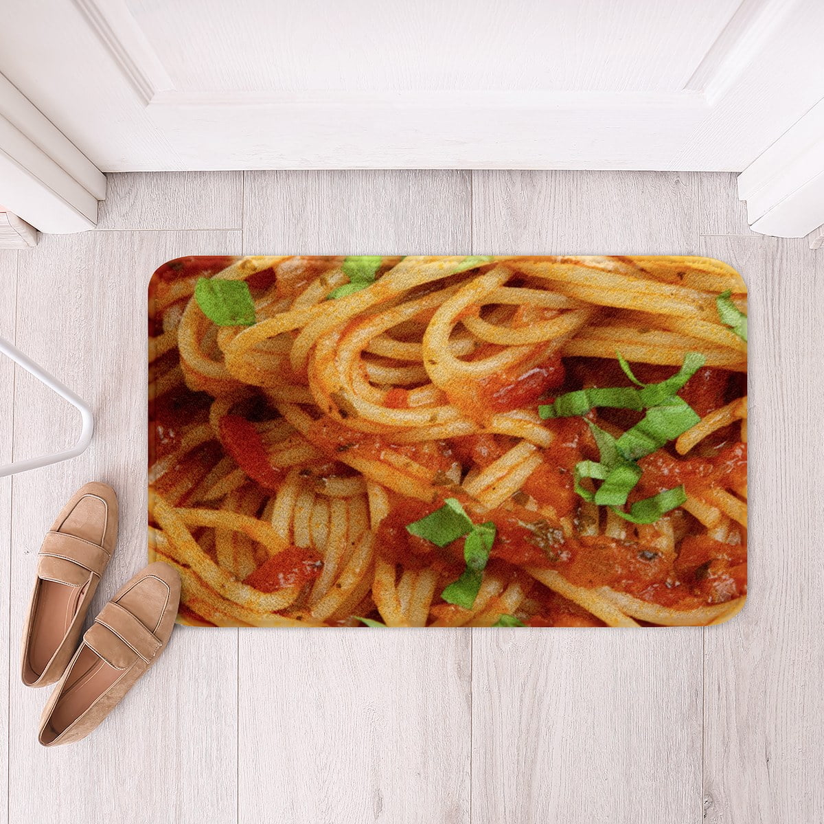 YST Spaghetti Bathroom Rugs Funny Decor for Bathroom,Tomato Pasta ...