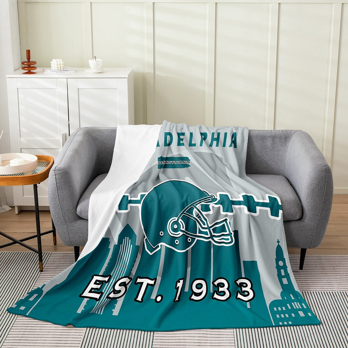 Sports Bed Blanket Teens Youth,Football Flannel Blanket Queen 90x90 ...