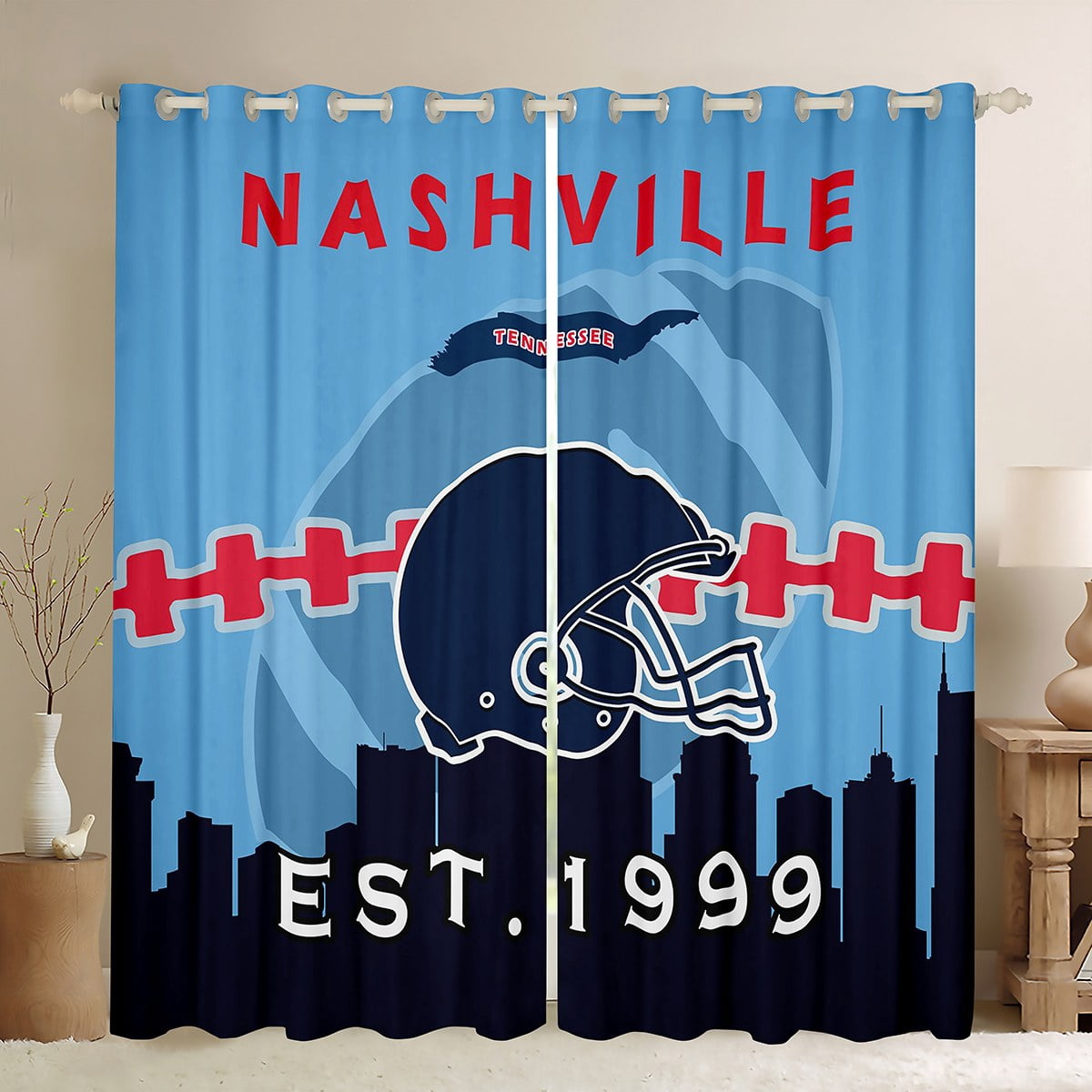 Erosebridal Sports Curtains 38x54 inch,Football Lovers Blackout ...