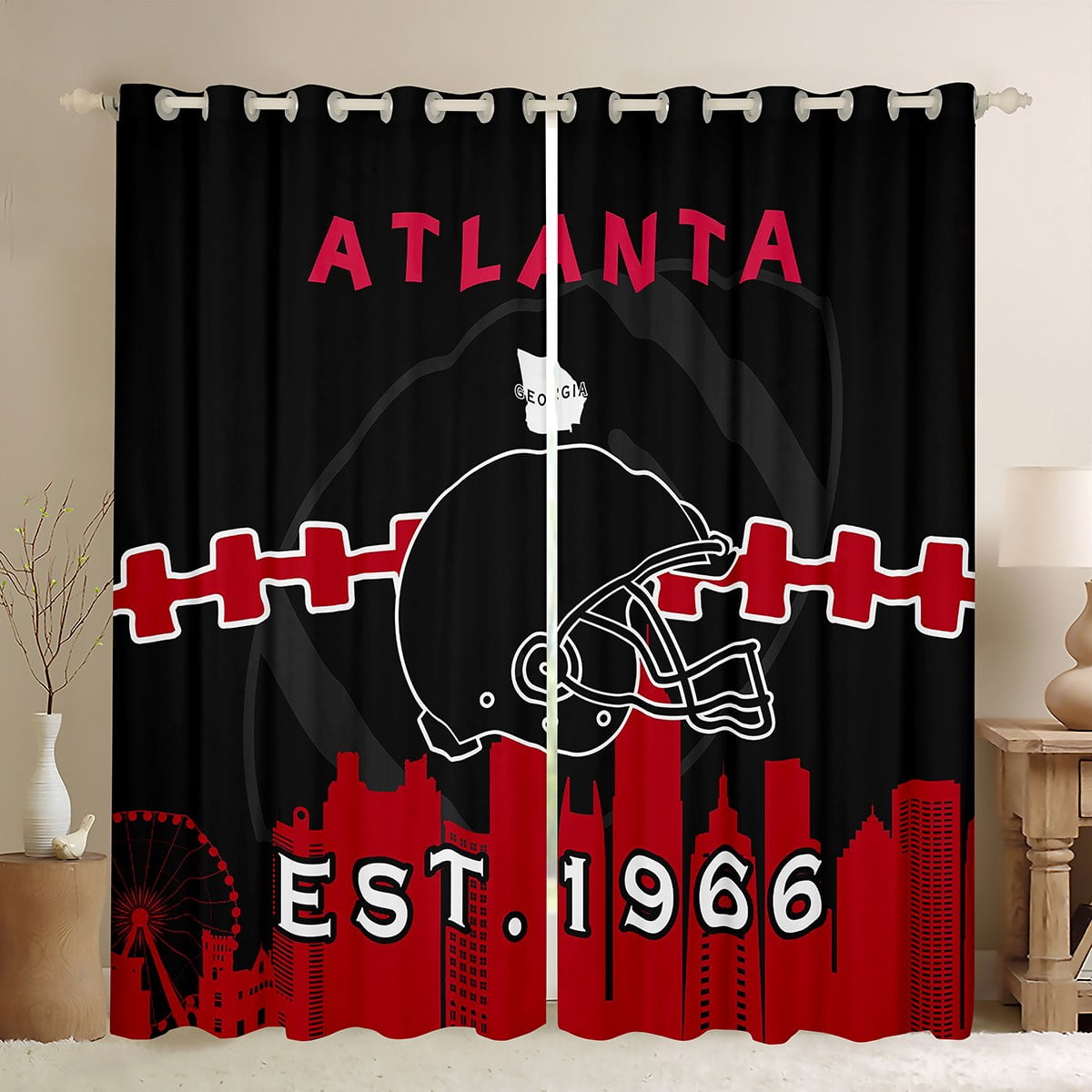 YST Sports Curtains 42x63 inch,American Football Players Blackout ...