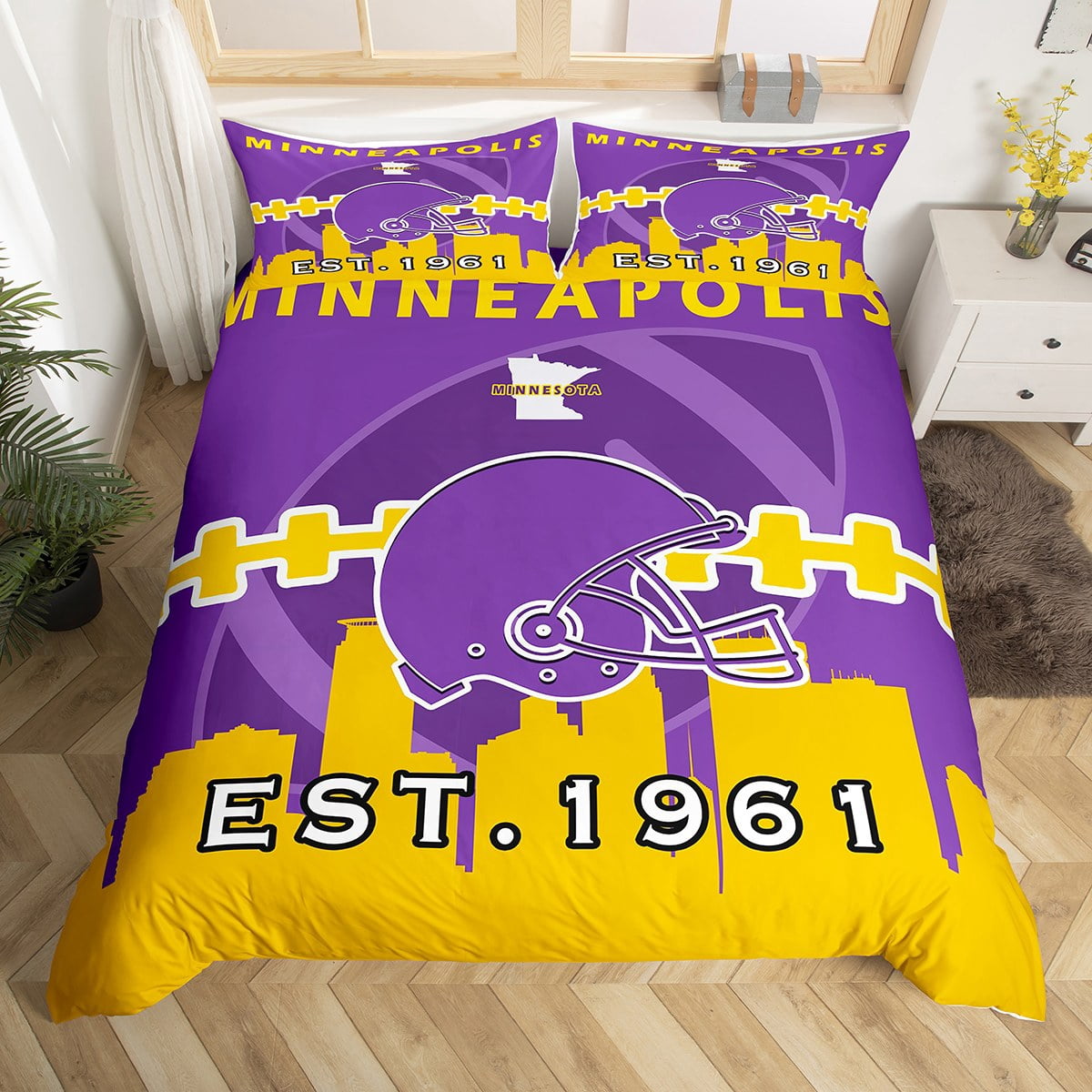 Erosebridal Sports Duvet Cover Full,American Football Players Bedding ...